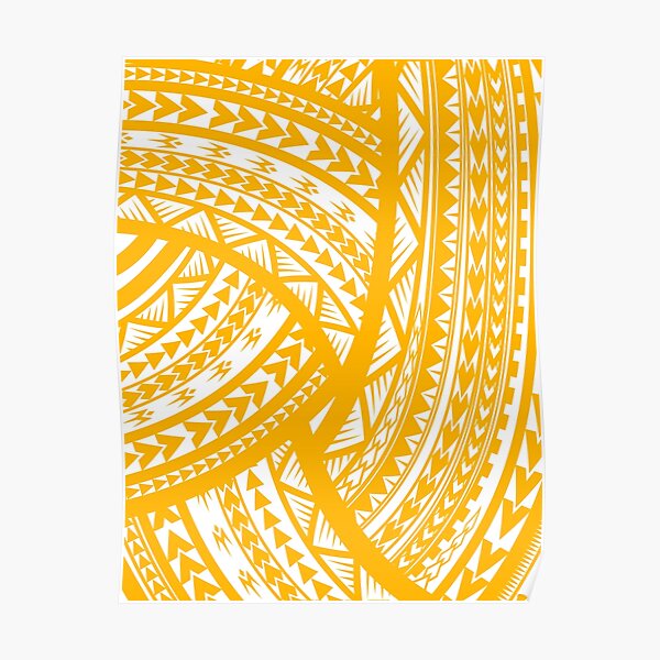 "YELLOW SAMOAN PATTERN " Poster for Sale by ARTSHACKPRINTS | Redbubble