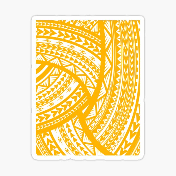 "YELLOW SAMOAN PATTERN " Sticker for Sale by ARTSHACKPRINTS | Redbubble