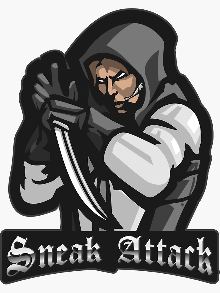 "Sneak Attack Dagger" Sticker by buddhabubbapod | Redbubble