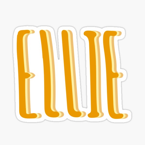 "ellie" Sticker by graphicgal | Redbubble