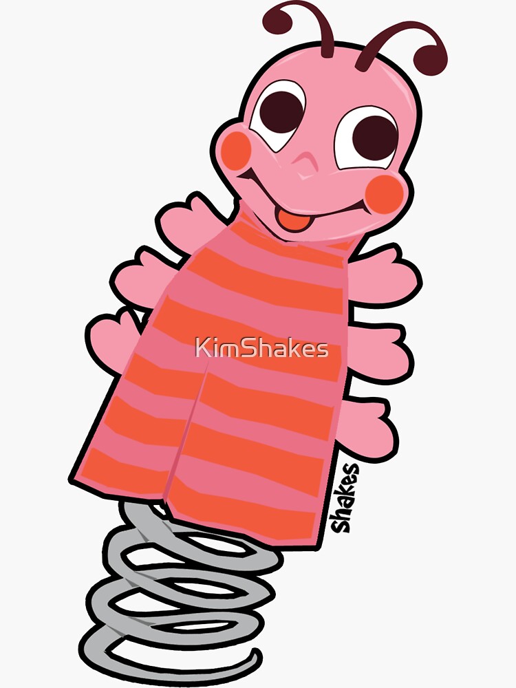 "Bouncy Bug Jack Out Of The Box" Sticker for Sale by KimShakes | Redbubble