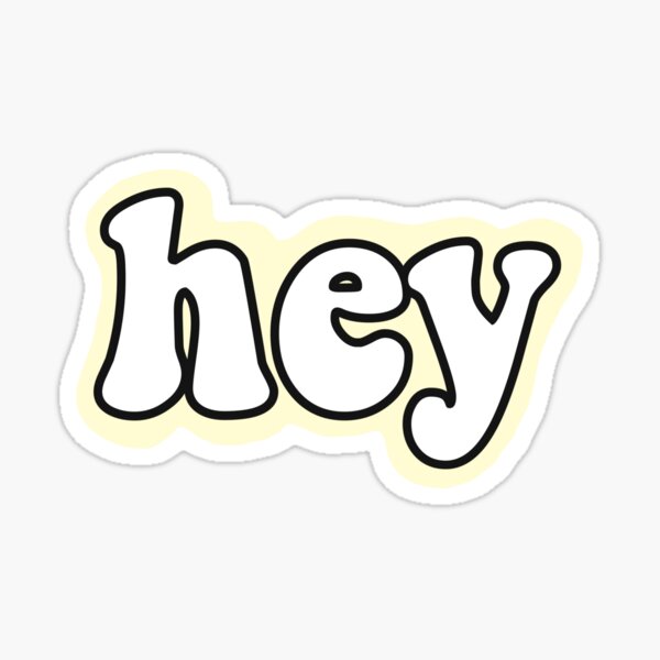 "hey aesthetic design " Sticker for Sale by emaan-seller | Redbubble