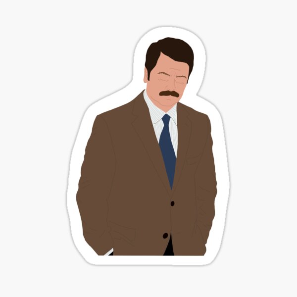 "Ron Swanson" Sticker by josco | Redbubble
