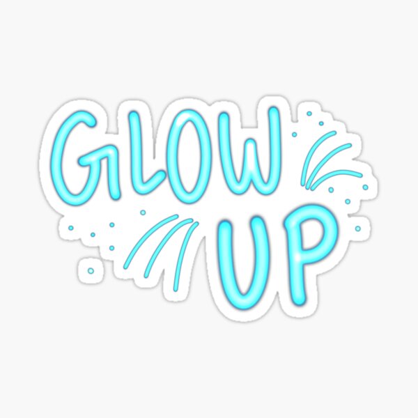 ""glow up" neon sticker" Sticker for Sale by rwchia | Redbubble