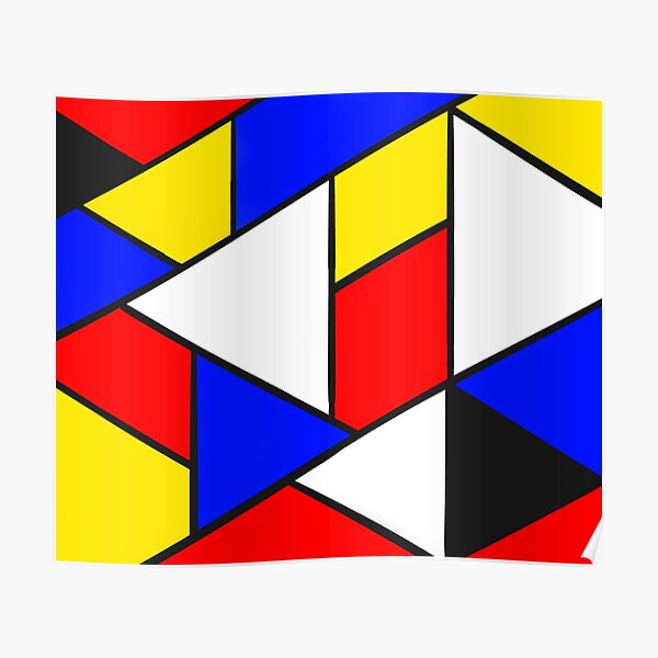 "Primary Color Block (triangle)" Poster for Sale by punkergy | Redbubble