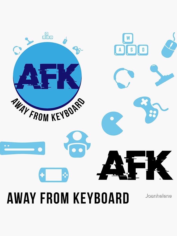 "AFK Gamer" Sticker by Joanhelene | Redbubble