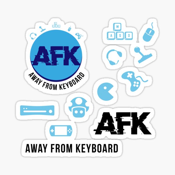 "AFK Gamer" Sticker by Joanhelene | Redbubble