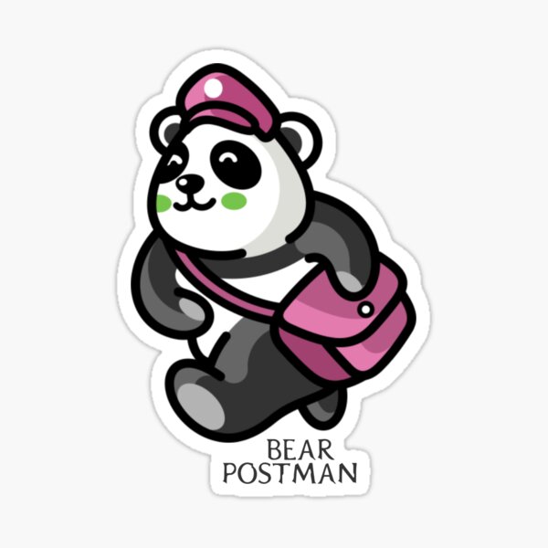 "Bear postman" Sticker for Sale by Raviroshan | Redbubble