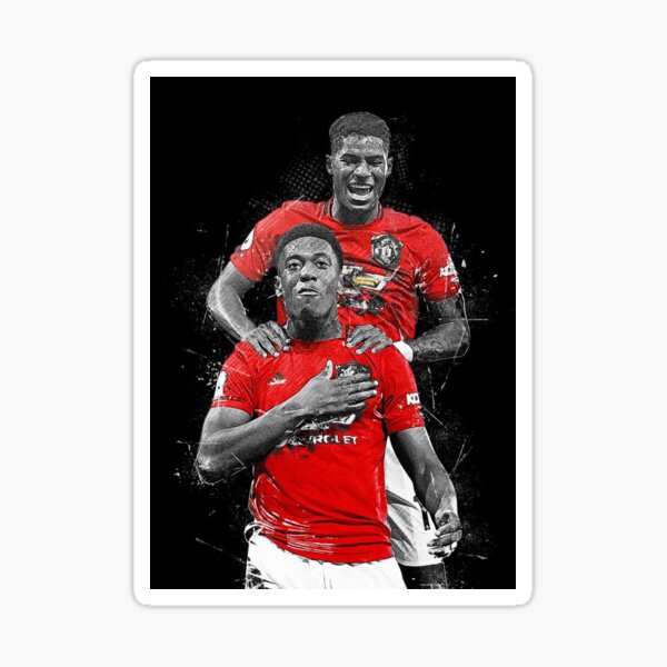 "Wallpaper Rashford Martial Illustration" Sticker for Sale by ...