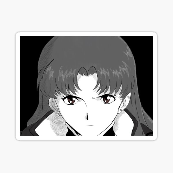 "Misato Katsuragi Face" Sticker for Sale by Skeronko | Redbubble