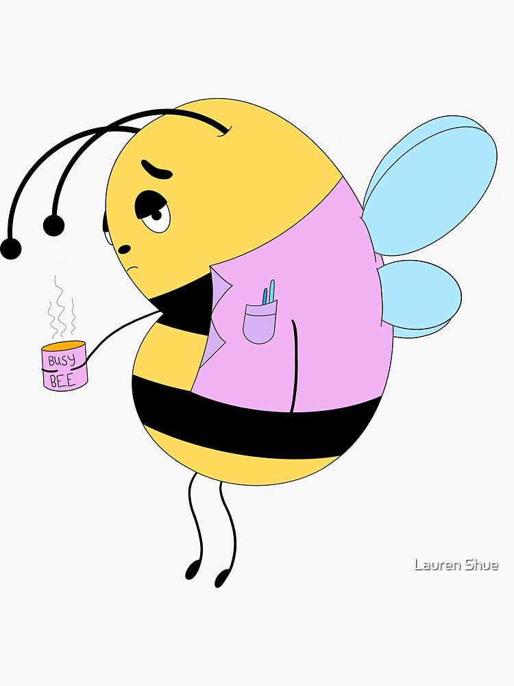 "Busy Bee" Sticker for Sale by ShueL3 | Redbubble