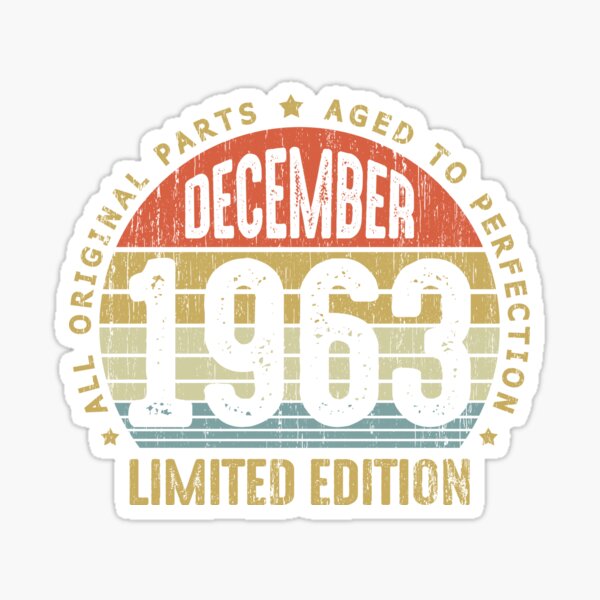 December 1963 Stickers | Redbubble