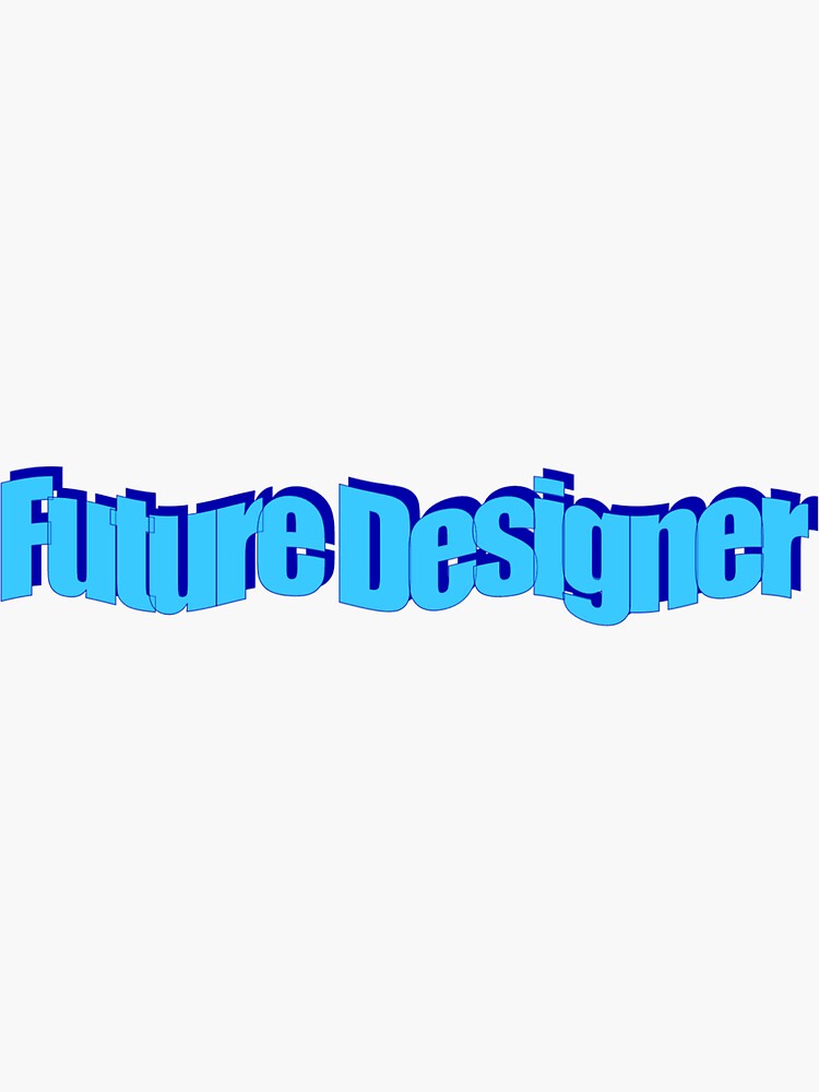 "Future Designer Word Art" Sticker for Sale by hobbledehoyid | Redbubble
