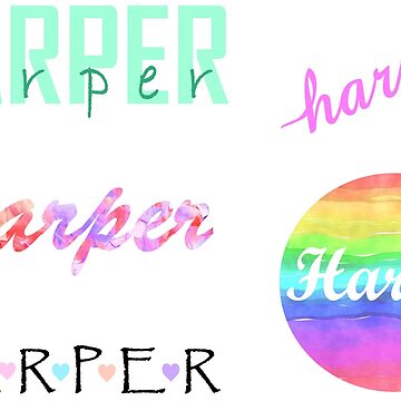 "Harper name sticker pack" Sticker for Sale by tshirtsmash | Redbubble