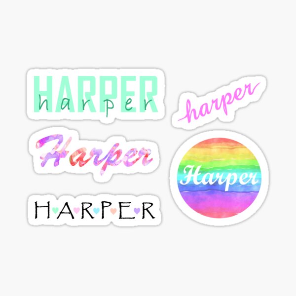 "Harper name sticker pack" Sticker for Sale by tshirtsmash | Redbubble