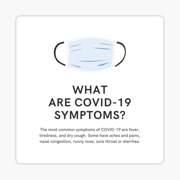 "What are COVID-19 Symptoms?" Sticker for Sale by AternixCorp | Redbubble