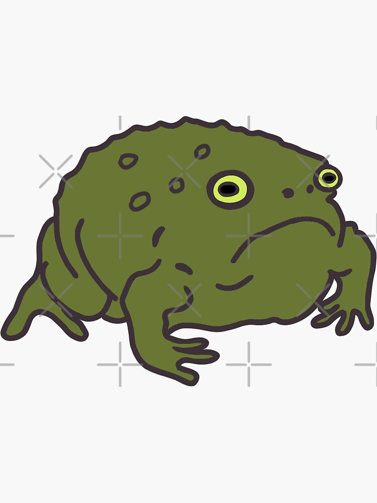 "Grumpy Toad" Sticker by SashaBaril | Redbubble