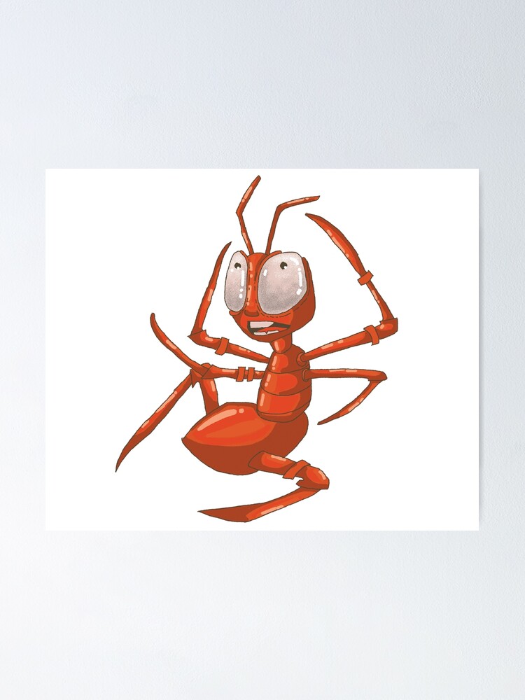 "Scared ant" Poster for Sale by FunnyEye | Redbubble
