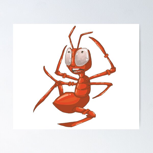 "Scared ant" Poster for Sale by FunnyEye | Redbubble
