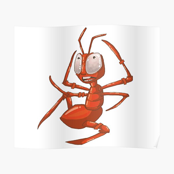 "Scared ant" Poster for Sale by FunnyEye | Redbubble