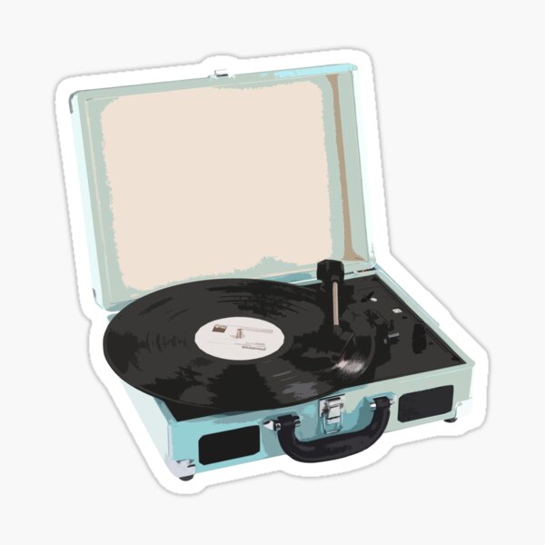 "Cute Vinyl Player Blue" Sticker for Sale by Beginartist | Redbubble