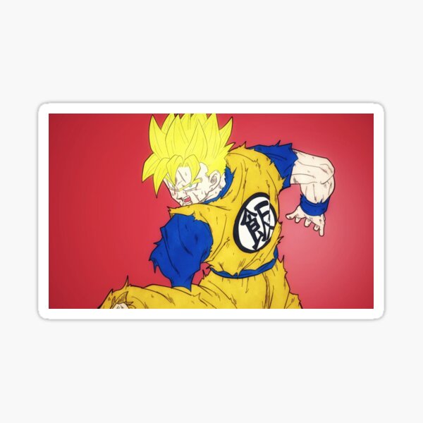 "Gohan super sayan fanart badass" Sticker by Lousken | Redbubble