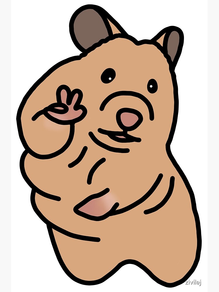 "Hamster peace sign meme" Poster by zivilej | Redbubble