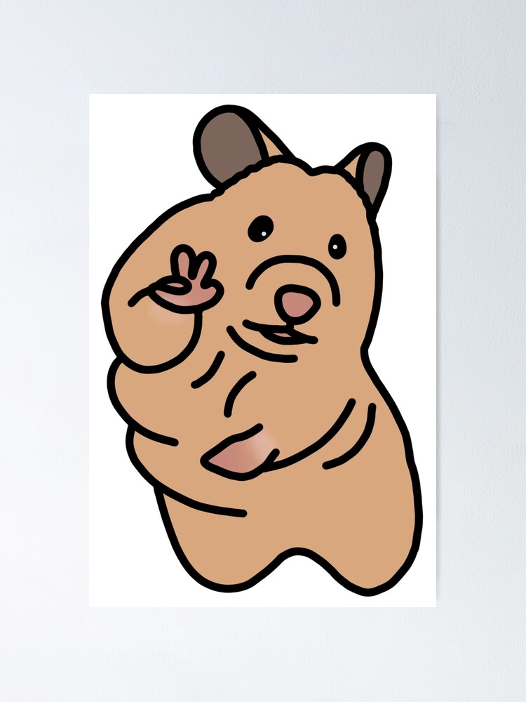"Hamster peace sign meme" Poster by zivilej | Redbubble