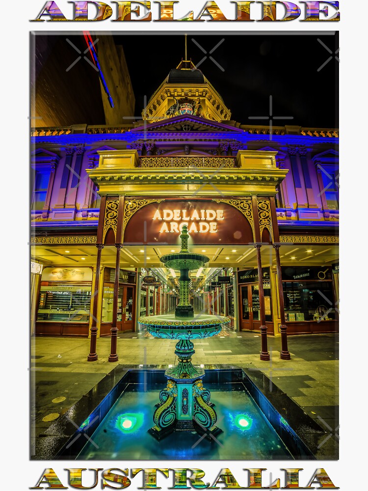 "Adelaide Arcade Facade (full image)" Sticker for Sale by RayW | Redbubble