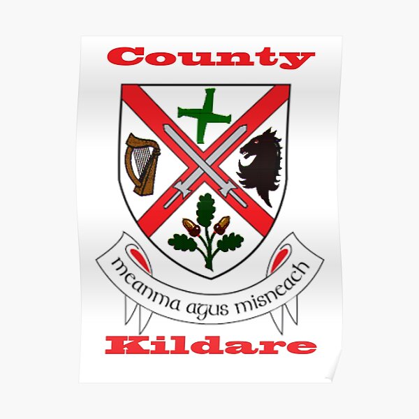 "County Kildare Coat of Arms" Poster by CrankyOldDude | Redbubble
