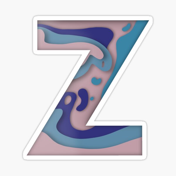 "Letter Z" Sticker for Sale by Lujain-K | Redbubble