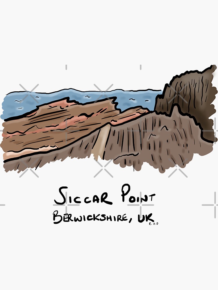 "Siccar Point" Sticker for Sale by RockADoodles | Redbubble