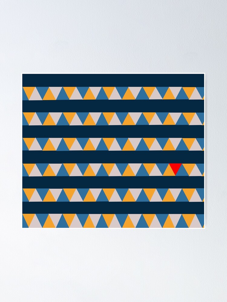 "SPOT THE ODD TRIANGLE" Poster by ODD-ONE | Redbubble