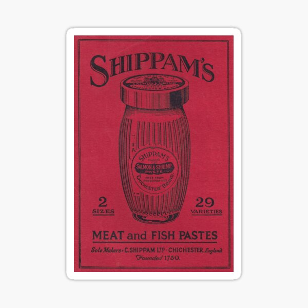 "Shippam's Meat and Fish Pastes - 1931 Vintage Advert" Sticker for Sale ...