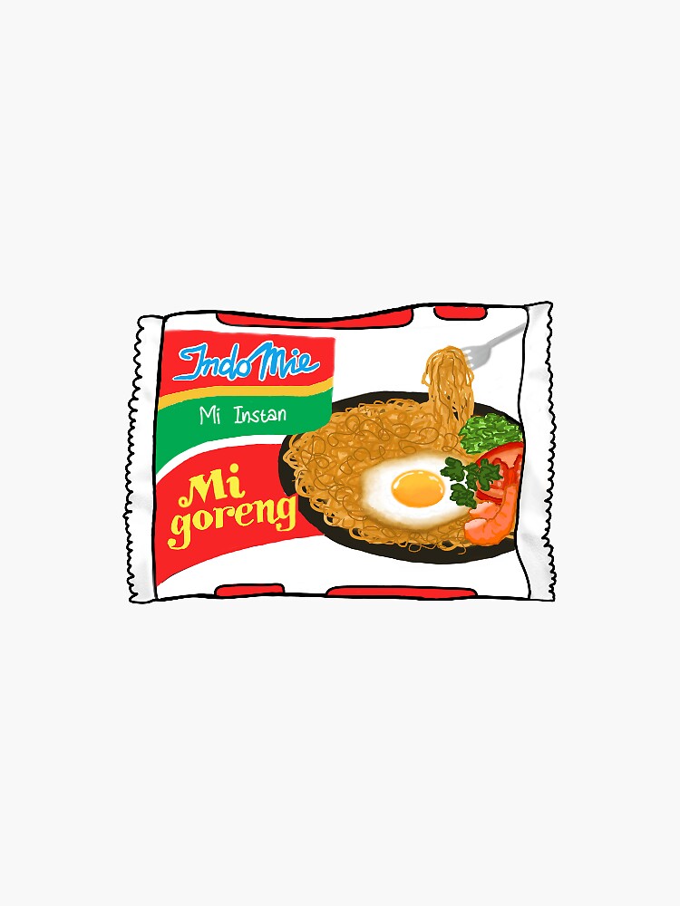 "Indomie Instant Noodle" Sticker by vikkiartstudio | Redbubble