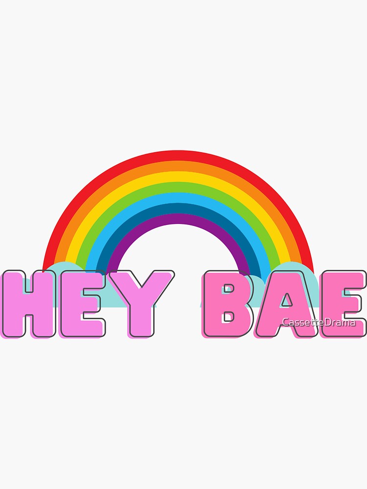 "Series A: HEY BAE" Sticker for Sale by CassetteDrama | Redbubble