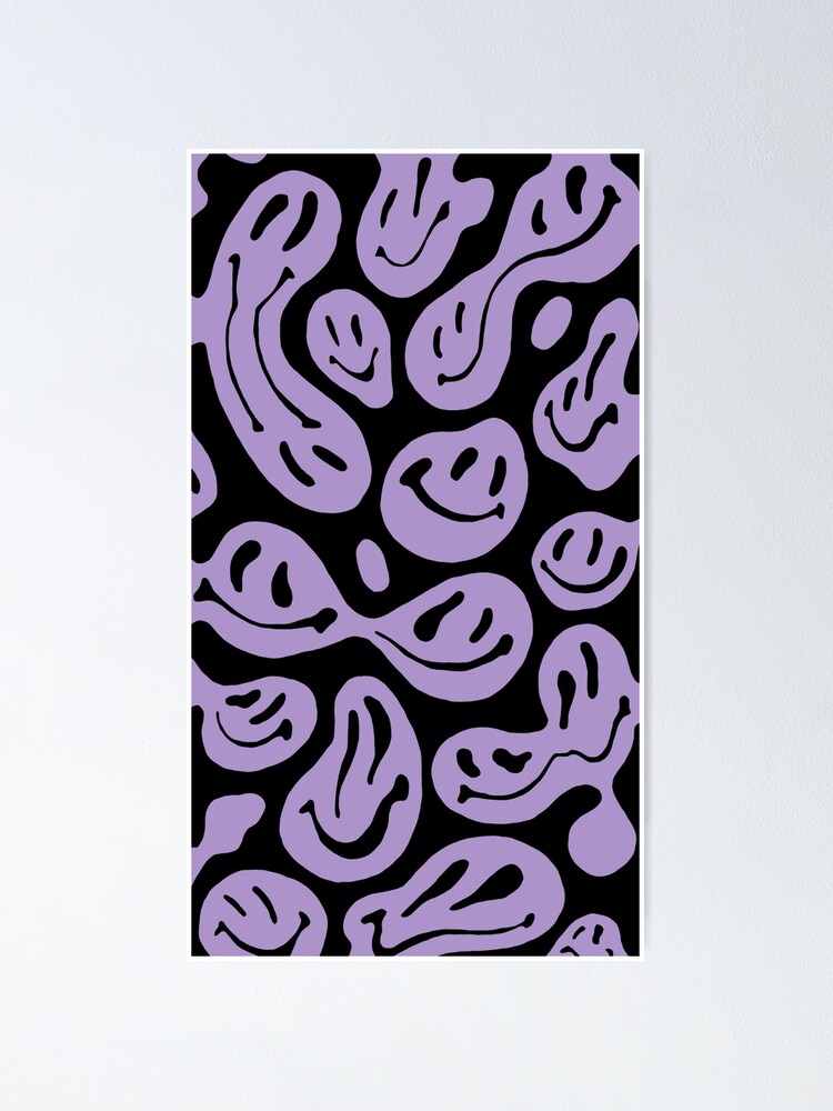 "purple distorted smiley face" Poster for Sale by chloejohnsvn | Redbubble