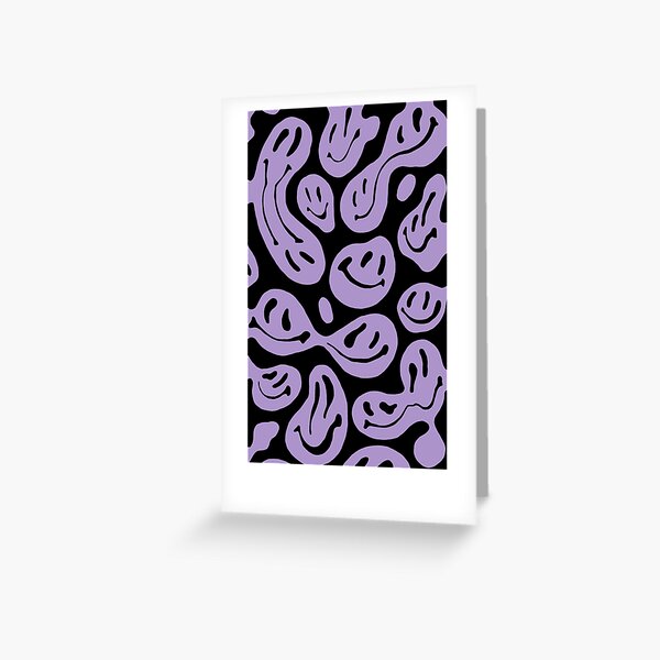 "purple distorted smiley face" Greeting Card for Sale by chloejohnsvn ...