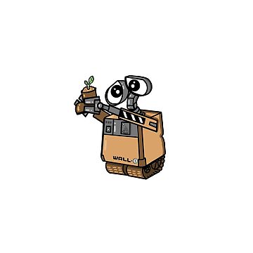 "Baby Wall-e with Plant" Sticker for Sale by -Easy-Breezy- | Redbubble