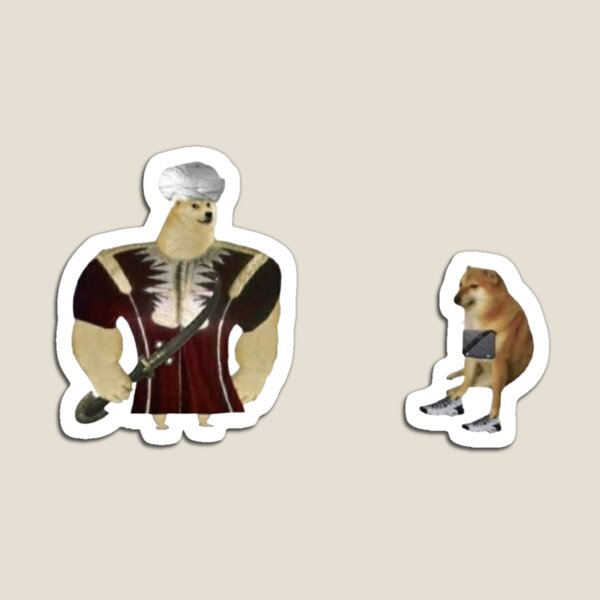 "Swole vs cheems doge meme" Magnet by MemesFactory | Redbubble