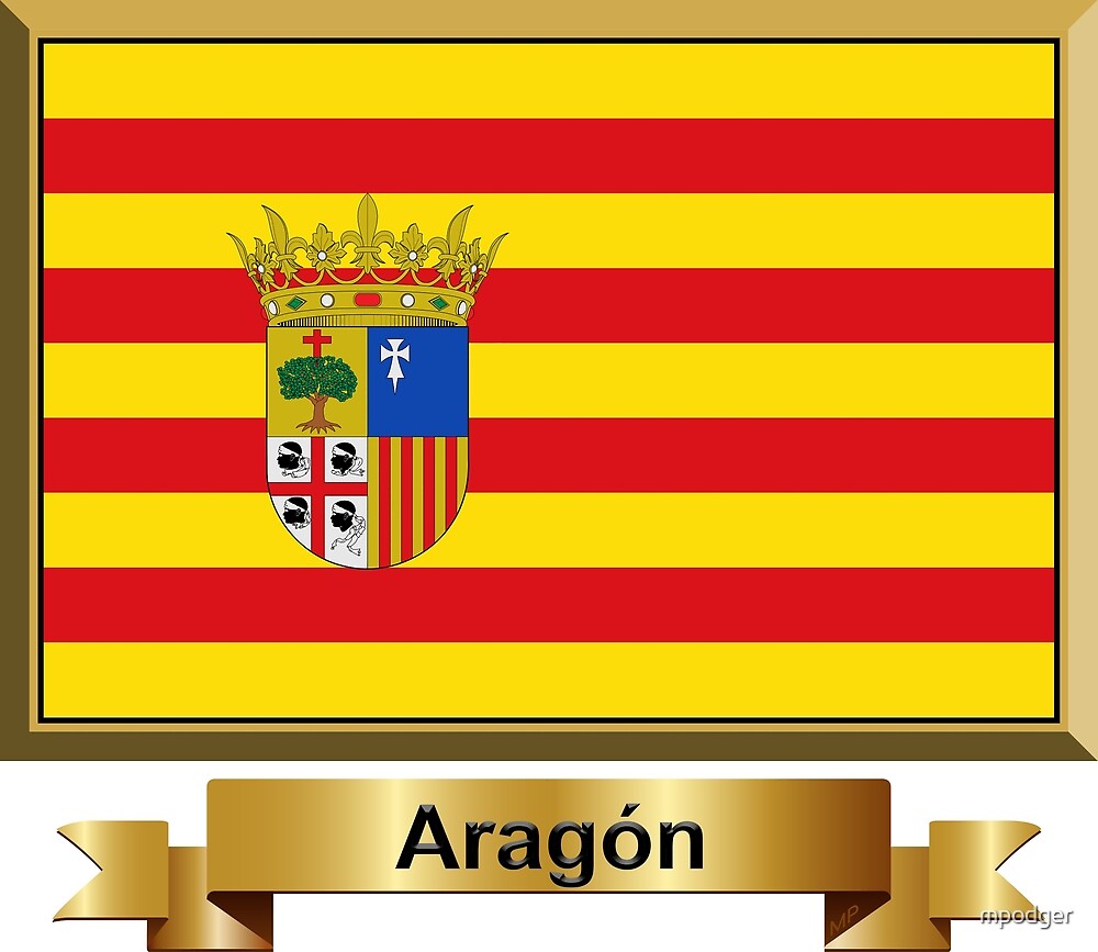 "Aragon Flag Gifts, Stickers & Products (N)" by mpodger | Redbubble