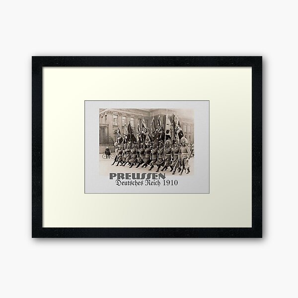 "Prussian Regimental Flags ...Berlin parade, 1910" Framed Art Print for ...
