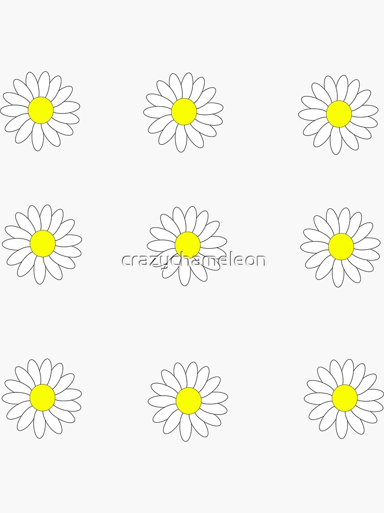 "Daisy Sticker Pack" Sticker for Sale by crazychameleon | Redbubble