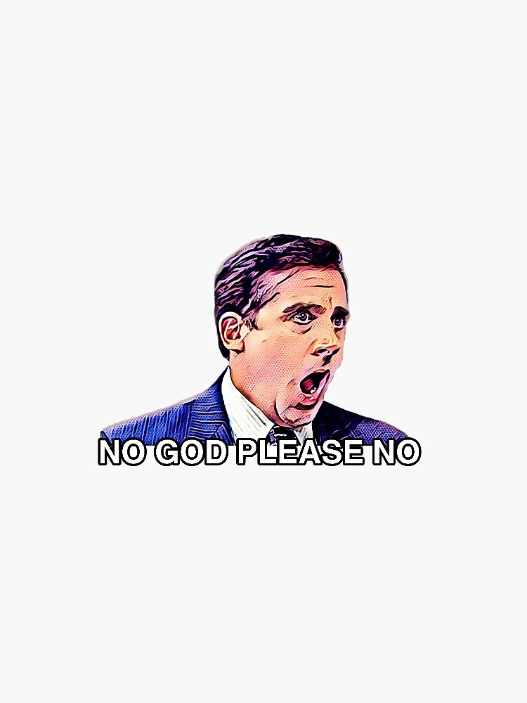 "The office - No God Please No" Sticker for Sale by Skybluh | Redbubble