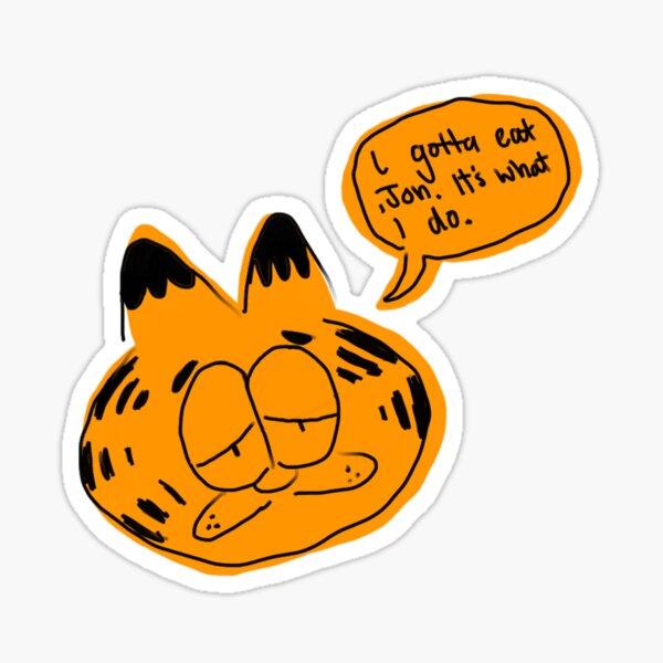 "sad garfield" Sticker for Sale by growsumfunk | Redbubble