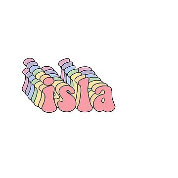 "isla name sticker" Sticker for Sale by youtubemugs | Redbubble