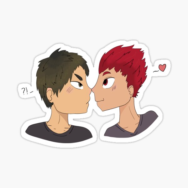 "Ushijima and Tendou" Sticker by Swirlcord | Redbubble