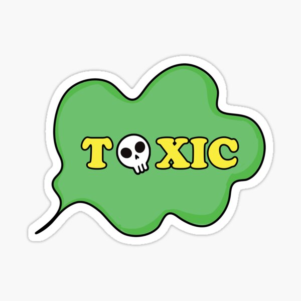 "Toxic (White Background) | UmberPng" Sticker for Sale by UmberPng ...