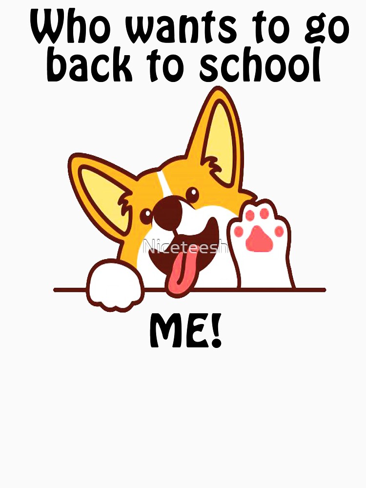 T-shirt « Corgi back to school », par Niceteesh | Redbubble