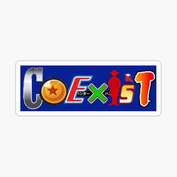 "COEXIST SHONEN STICKER" Sticker for Sale by bobbyshurda | Redbubble